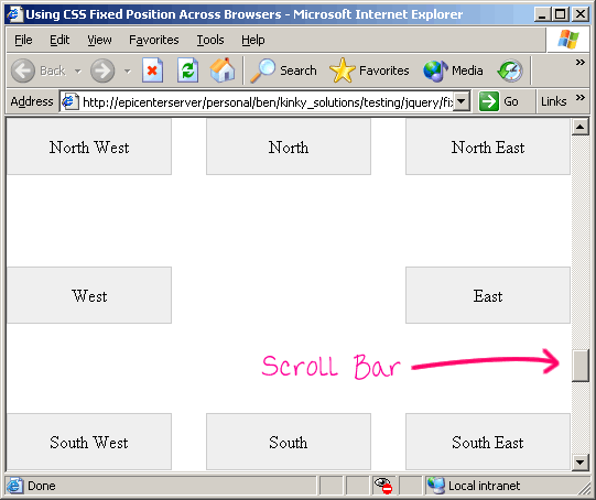 Using CSS Fixed Position Elements Across Browsers Without Javascript