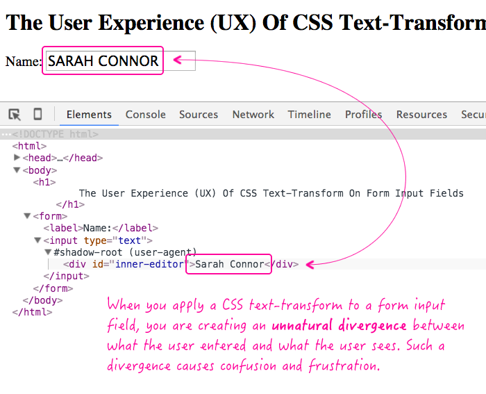 The User Experience UX Of CSS Text Transform On Form Input Fields