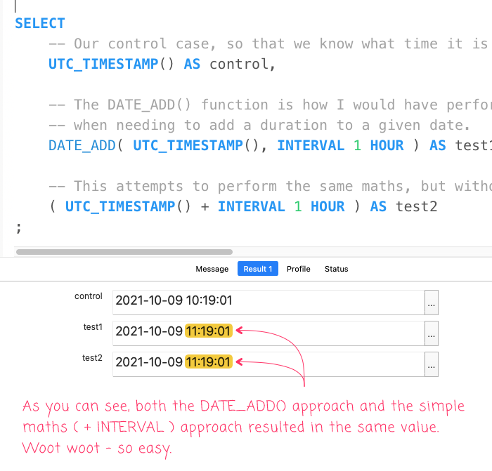 Using INTERVAL To Perform Date Math Without DATE ADD In MySQL 5 7 32